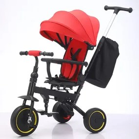 SPARKYS Tříkolka Premium 5 v 1 červená