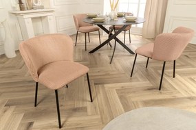 Designová jídelní židle Bayram růžová