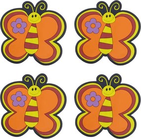 Bellatex Podtácek sada 4 ks Oranžová 10x10 cm, 4 ks