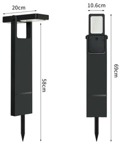 Brilagi - LED Solární lampa SUN SPIKE LED/4W/3,7V 2200 mAh IP44