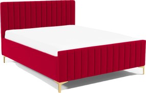 Eka Čalouněná postel SUTRA+ 180x200 cm Barva látky Trinity: Rubínová (Trinity 2324), Úložný prostor: S kovovým rámem úložného prostoru