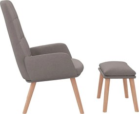 Relaxační křeslo s podnožkou taupe textil 3315156