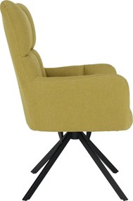 Designové otočné křeslo, pistáciová / černá, KOMODO
