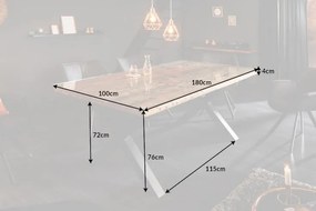 Designový jídelní stůl Shark X 180 cm přírodní