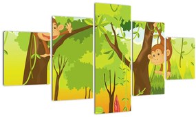 Obraz - Opičáci (125x70 cm)