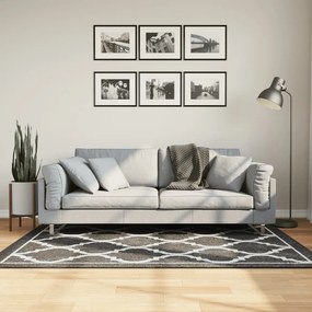 Koberec pratelný černý a bílý 120 x 180 cm 136605
