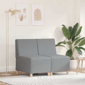 Modulová sedačka bez opěradel 2 ks Světle šedá textil 3399748