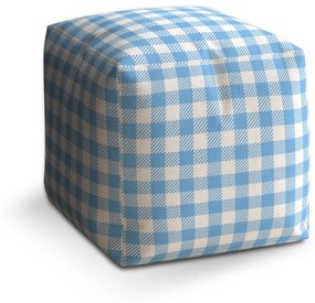Sablio Taburet Cube Košilový vzor: 40x40x40 cm