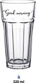 Sklenička s nápisem Good morning - Ø 8*15 cm / 320 ml