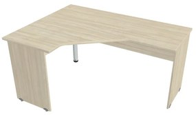 Stůl ergo pravý 160*120 cm - Hobis Gate GEV 60 P Dekor stolové desky: akát, Dekor lamino podnože: akát, Barva nohy: stříbrná