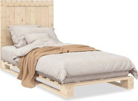 Rám postele s čelem 90 x 200 cm masivní borové dřevo 3281532
