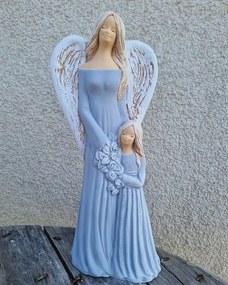 Andělka SÁRA s holčičkou, tmavě šedá