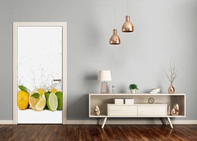 Fototapeta na dveře do domu samolepící citrusy 95x205 cm