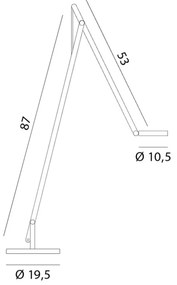 Rotaliana String F1 DTW stojací lampa černá, oranž