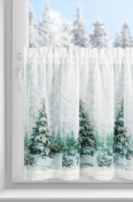 KRÁTKÁ VÁNOČNÍ ZÁCLONA NA PÁSCE XMAS9 150X60 CM VZOROVANÁ