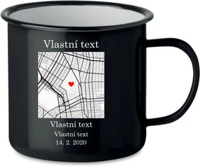 Personalizovaný retro plecháček s mapou