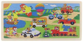 Lamps Dřevěné puzzle doprava 96 dílků