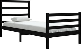 vidaXL Rám postele masivní borovice 90 x 200 cm [3104995] Barva: Černá