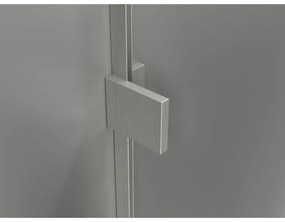Mexen Lunar, L pětiúhelníkový sprchový kout naklápěcí doleva 80 x 100 cm, 8mm čiré sklo, ocelový profil, 831L-080L-100P-97-00-L