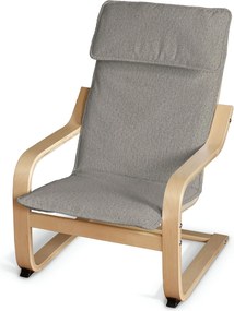 Sedák na dětské křeslo IKEA Poäng barva šedá látka pletený vzor