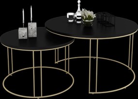 ADRK Furniture Konferenční stolek 2v1 ETTA CT-ETT-G-B