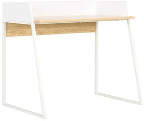Psací stůl bílý a dub 90 x 60 x 88 cm 20265