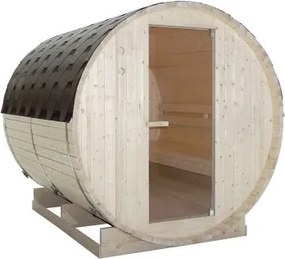 RAKOUSKÝ produkt - Venkovní sudová sauna TROMSÖ XL pro 6 osob 189x 220 x 191,5 cm ( F50220 )