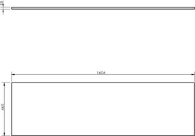 Mexen Orio, koupelnová skříňka 160 cm s horní částí, 1 zásuvka, bílá matná, 91A10-16023-1-BFC01