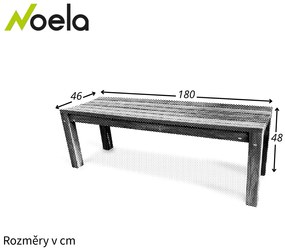 Noela Zahradní dřevěná lavička Monica 180 cm