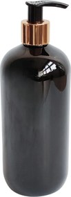 Dávkovač na mýdlo 500 ml černý s černo-zlatou pumpičkou BELA