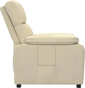 Polohovací křeslo krémové textil 289671