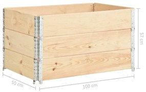 vidaXL Vyvýšené záhony 3 ks 50 x 100 cm masivní borové dřevo