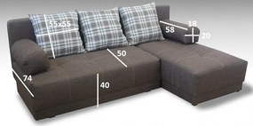 Casarredo - Komfort nábytek Rohová sedací souprava MING, rozkládací s úložným prostorem, I28/I22