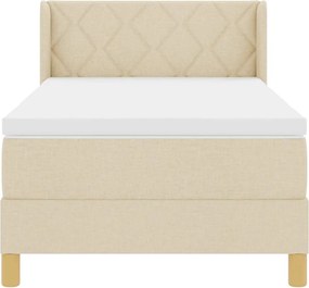 Postel s boxspringem s čelo Krémová 200 x 100 cm textil 3341347