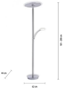 Paul Neuhaus 673-55- LED Stmívatelná stojací lampa ARTUR 2xLED/21W/230V+1xLED/6W