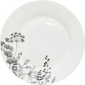 Porcelánová jídelní sada WHITE FLORAL pro 6 osob, 18 dílů