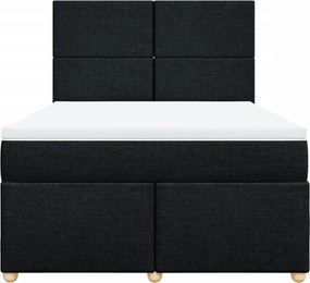 Box spring postel s matrací černá 140 x 190 cm textil 3291270