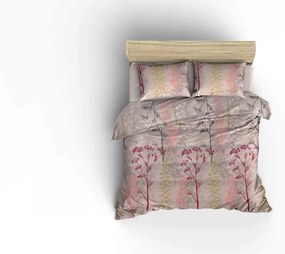 Bavlněný přehoz přes postel na dvoulůžko s povlaky na polštáře a prostěradlem Pure béžový