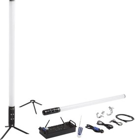 FAN LED-SHOW-TUBE 8ks LED SHOW nabíjecí svítidlo RGBW+UV Wi‑Fi Smart Tuya DMX 512 IP65 - FANEUROPE