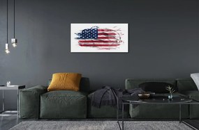 Obraz na skle Vlajky Spojených států 125x50 cm