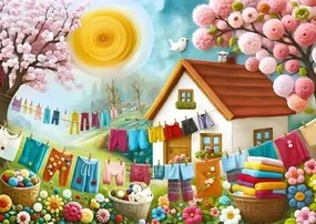 CHERRY PAZZI Puzzle Vlněná louka / 1000 dílků / 70 × 50 cm