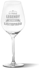 Sablio Sklenička na víno Ty pravé legendy se rodí v listopadu: 49 cl