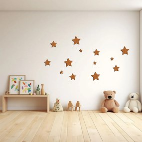 dřevo života Sada 12 samolepicích hvězd na zeď Rozměry (cm): 4-8, Barevný vzor: Třešeň
