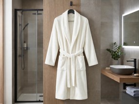Pánský mikroplyšový župan VELVET TOUCH 118 cm, krémový
