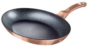 BERLINGERHAUS Pánev na ryby a steaky s mramorovým povrchem 35 cm Rosegold Metallic Line BH-7170