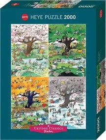 HEYE Puzzle Cartoon Classics: Čtyři roční období / 2000 dílků / 69 × 9