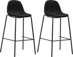 vidaXL Barové židle 2 ks textil [281525] Barva: Černá