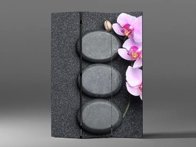 Liox Paraván zen kameny a orchidej Rozměr: 135 x 180 cm