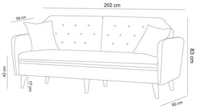 Atelier del Sofa Sedací souprava Terra-TKM06-1048, Tmavá Modrá