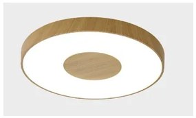 Stropní přisazené LED svítidlo COIN Mantra, Ø65 cm, vzor světlé dřevo Mantra 7562
